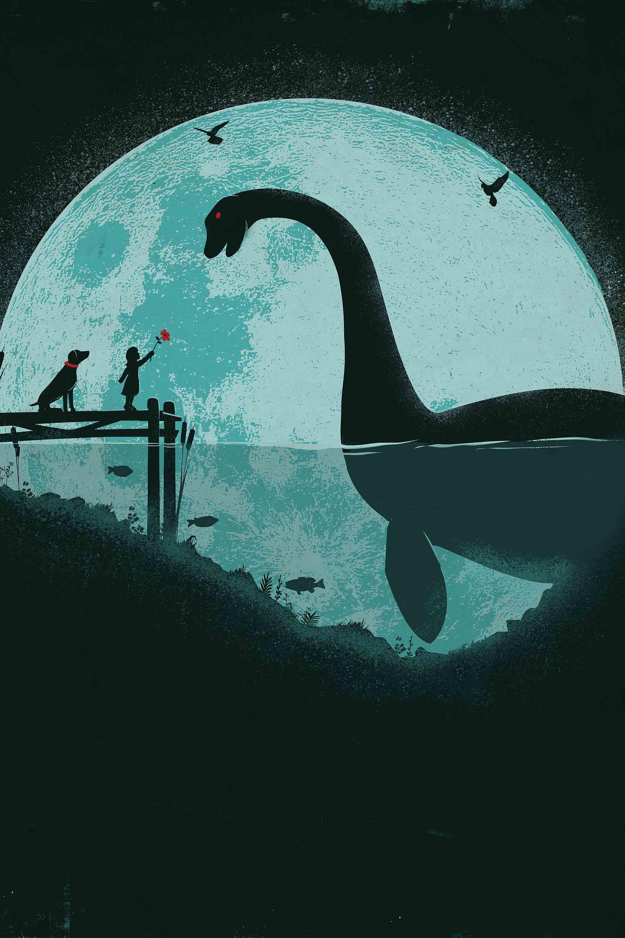 Encounter Under A Blue Moon Wall Art – Drawdeck