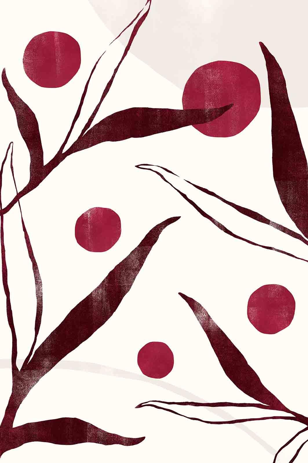 Ruby Abstract Fruit 2 Wall Art – Drawdeck